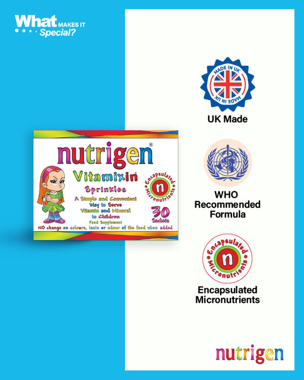 Nutrigen Vitamixin Sprinkles | Multivitamin Food Fortification for Children