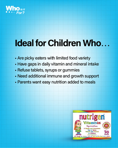 Nutrigen Vitamixin Sprinkles | Multivitamin Food Fortification for Children